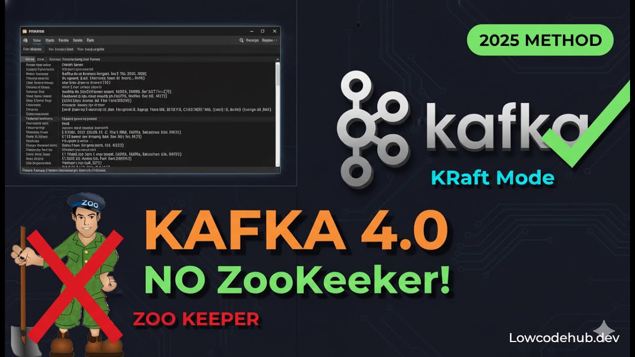 Kafka 4.0 Windows Setup in 2025: KRaft Mode WITHOUT ZooKeeper! | LowCodeHub