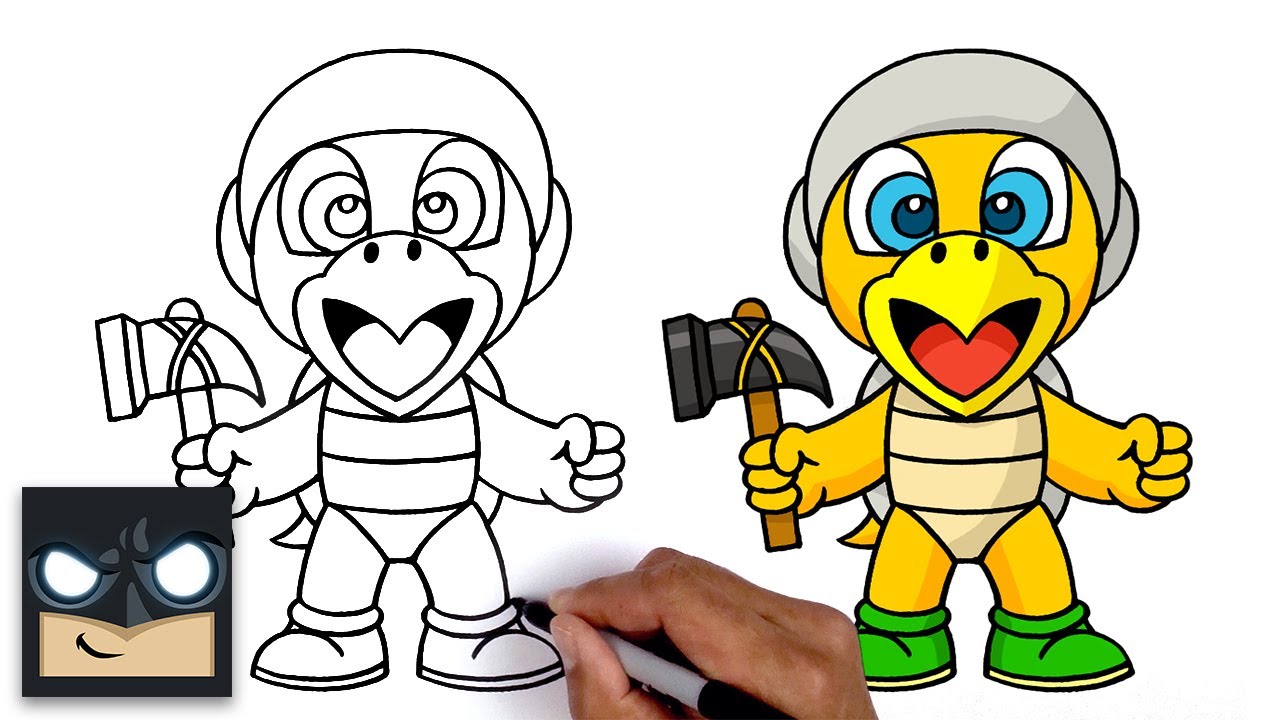How To Draw Hammer Bro - Super Mario
