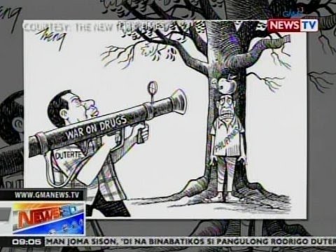 Duterte at kampanya niya kontra-droga, tampok sa editorial cartoon ng ...