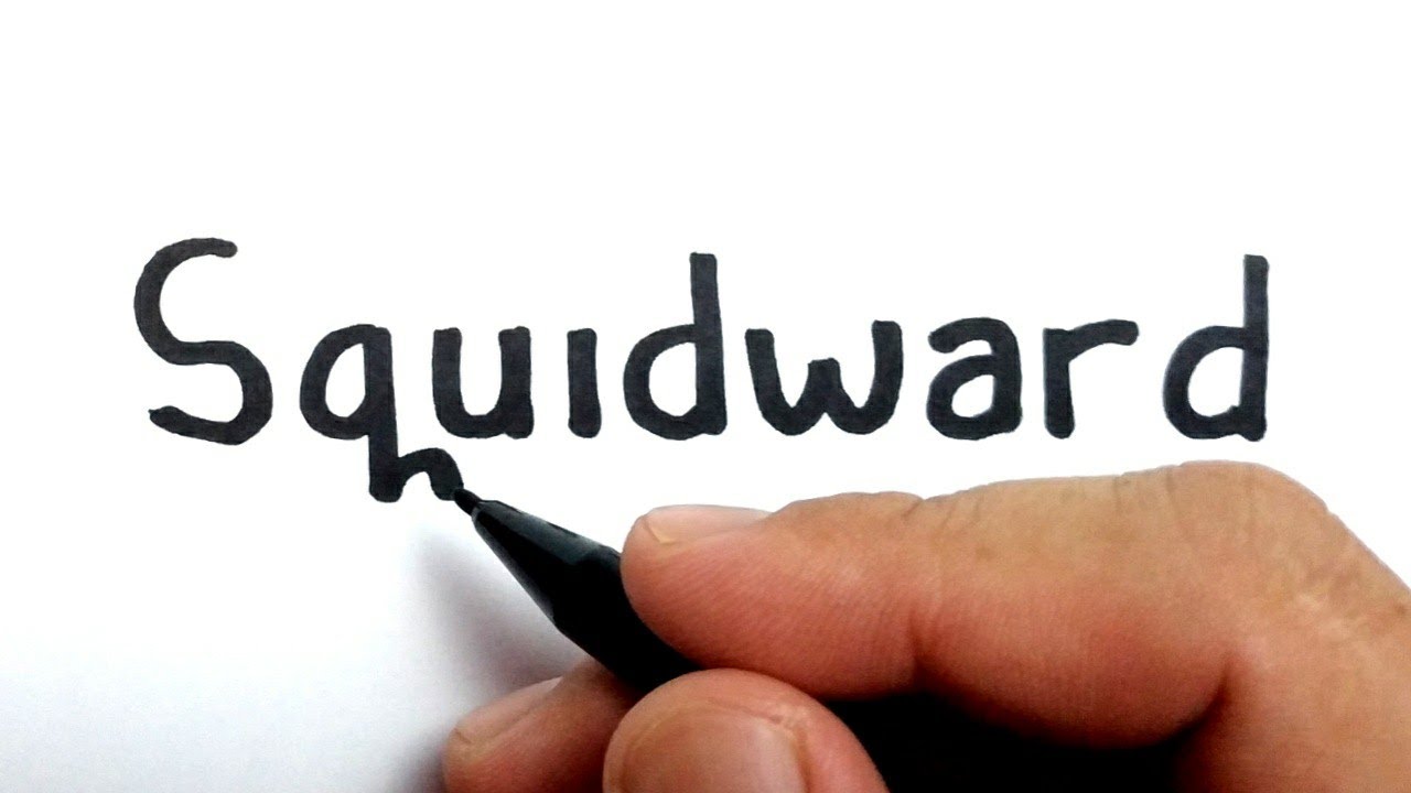 How to turn words SQUIDWARD into squidward from spongebob, cartoon for ...