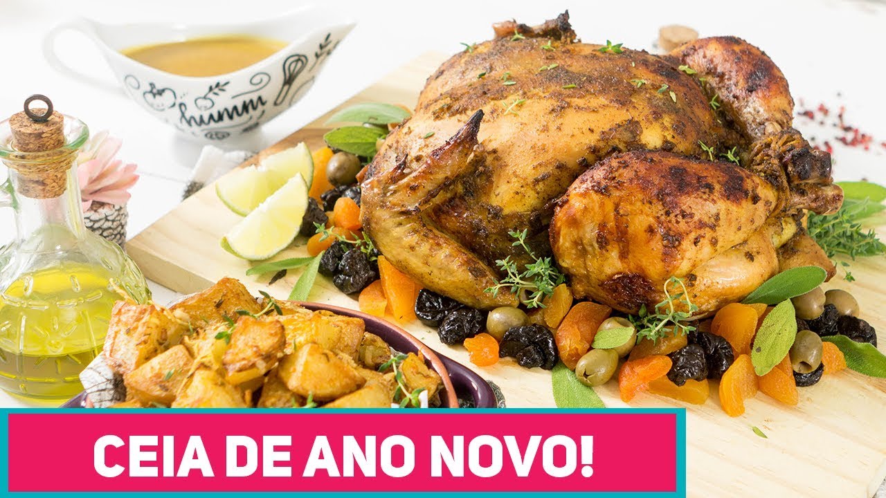 FRANGO ASSADO Recheado + Batatas com Parmesão - Receitas de Minuto 430 FRANGO ASSADO Recheado + Batatas com Parmesão - Receitas de Minuto 430