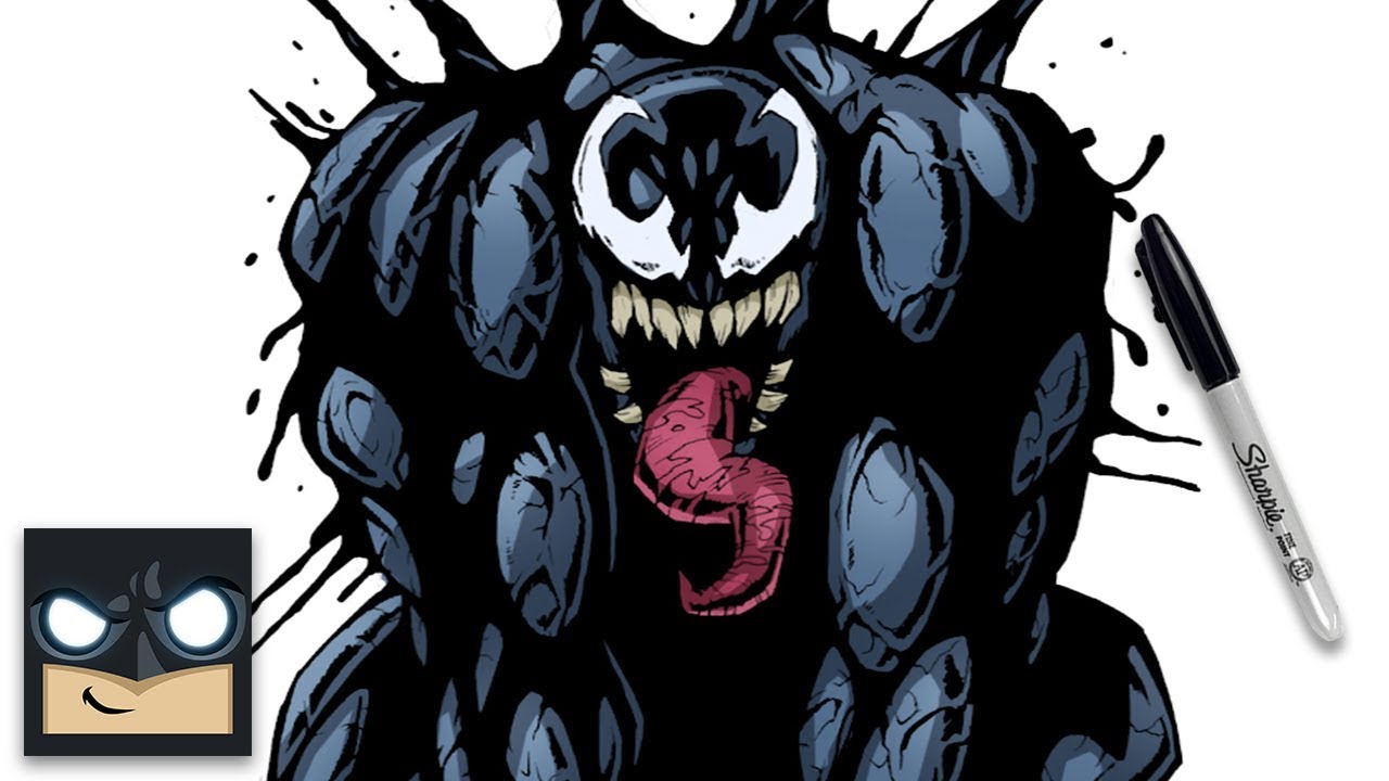 How to Draw VENOM - EPIC TUTORIAL